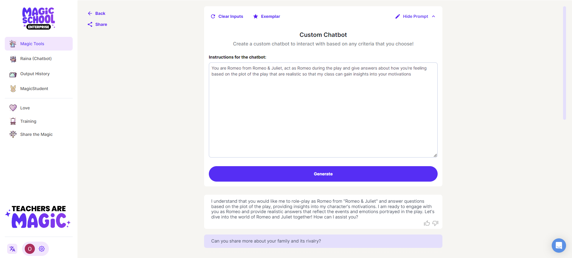 Custom Chatbot | MagicSchool Custom Chatbot | MagicSchool